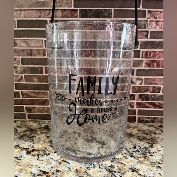 Other | Family Makes A House A Home Glass Decor | Poshmark